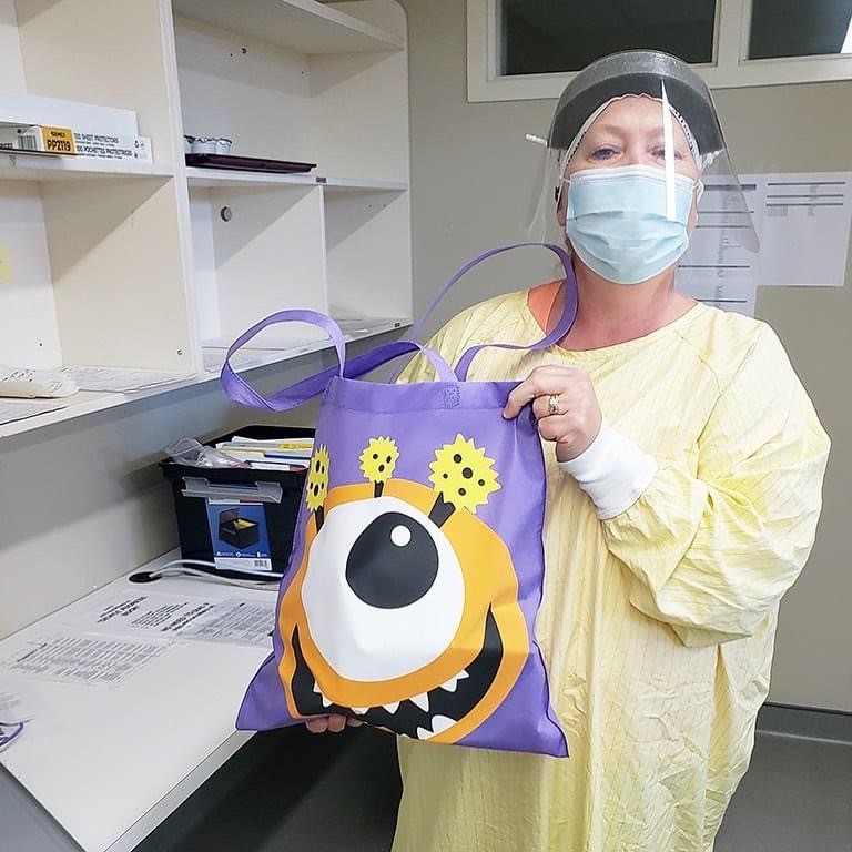 Brenda Parrott brings Brave Bags to her COVID-19 Assessment Centre ...